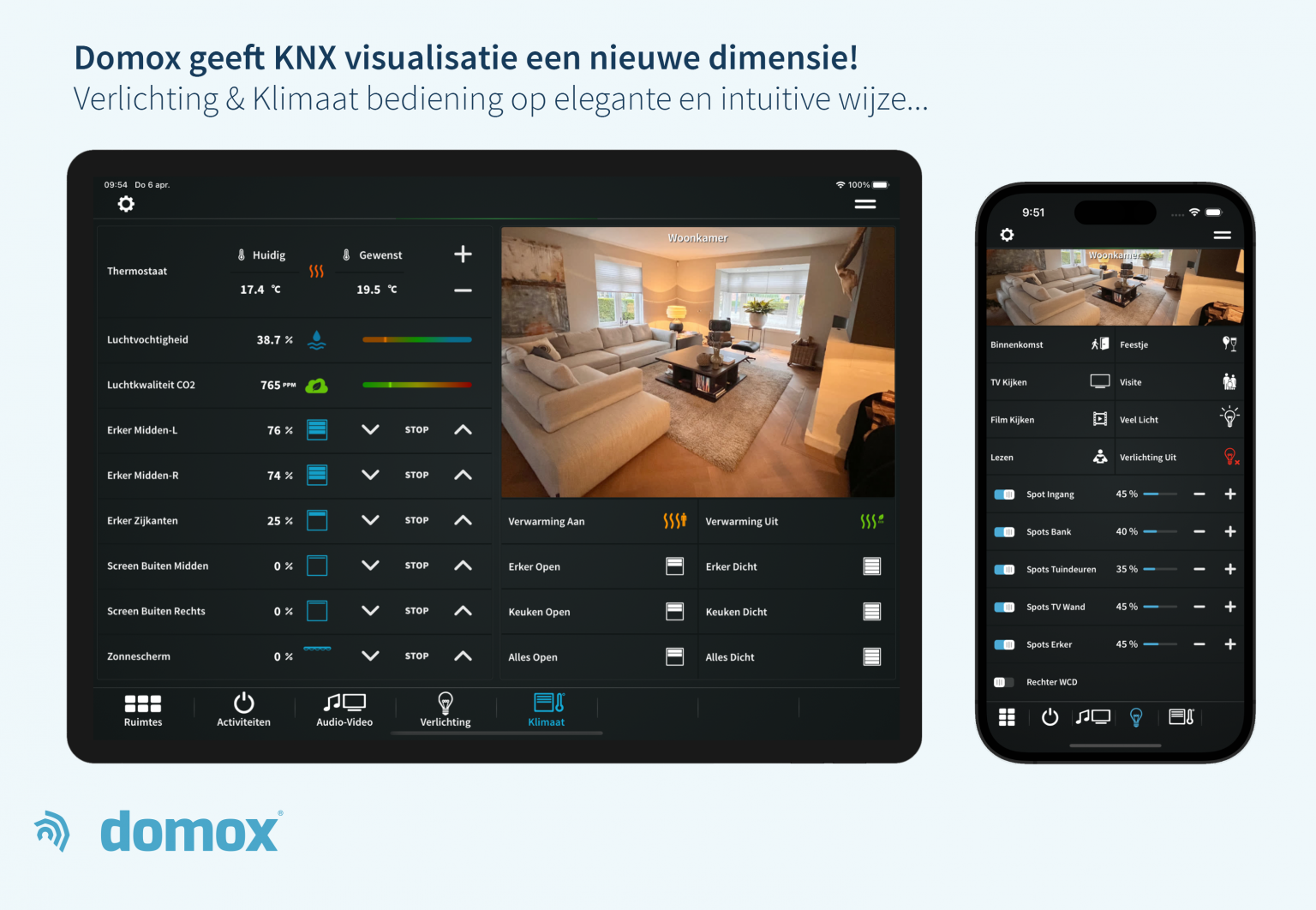 Domox App KNX Klimaat & Verlichting - Domox