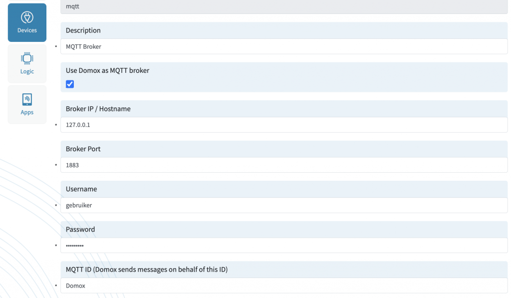 MQTT koppelen met ATS Advanced - Domox